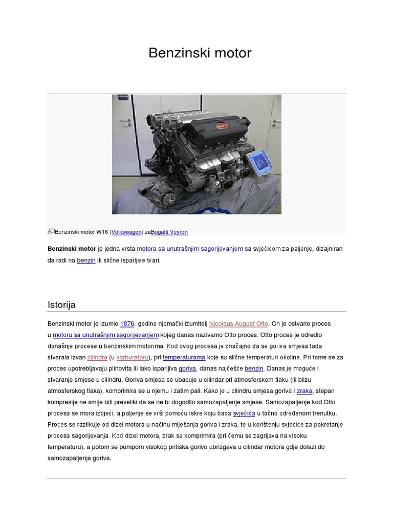 Benzinski Motor | PDF