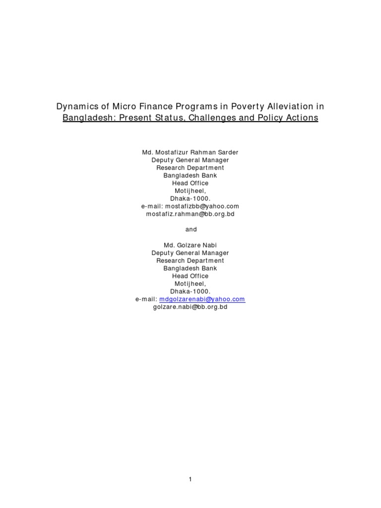 Microfinance | PDF | Microfinance | Microcredit