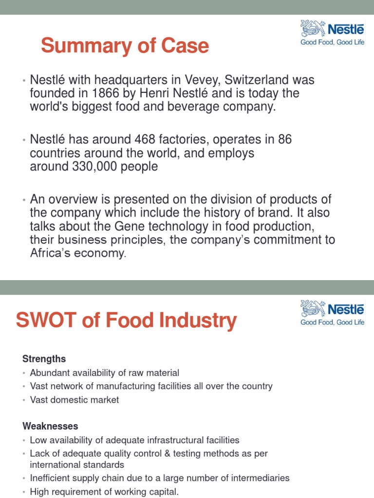 Nestle Analysis | PDF | Nestlé | Swot Analysis