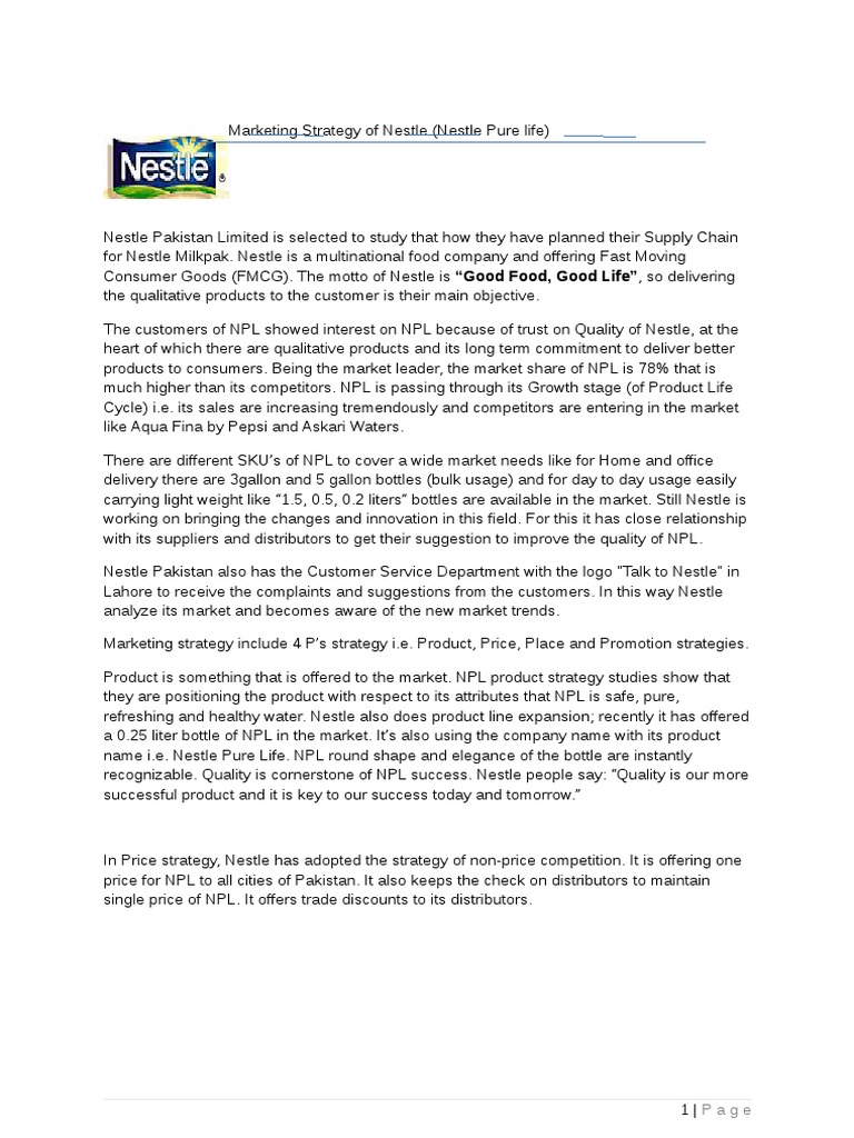 Marketing Strategy of Nestle | PDF | Nestlé | Marketing