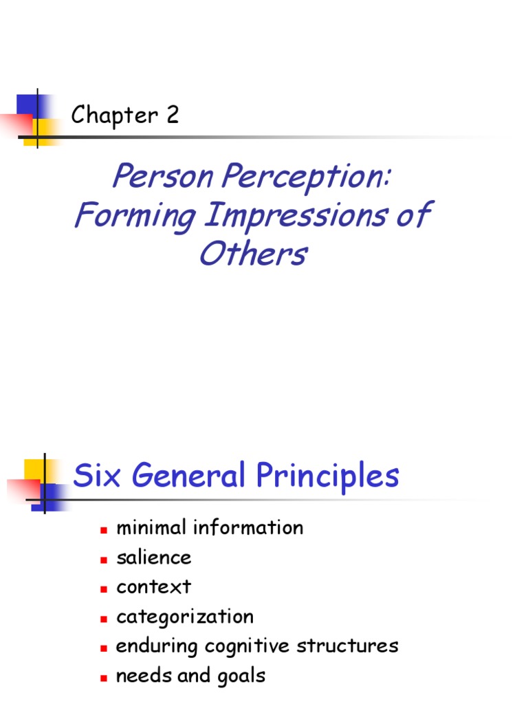 Person Perception: Forming Impressions of Others | PDF | Nonverbal ...