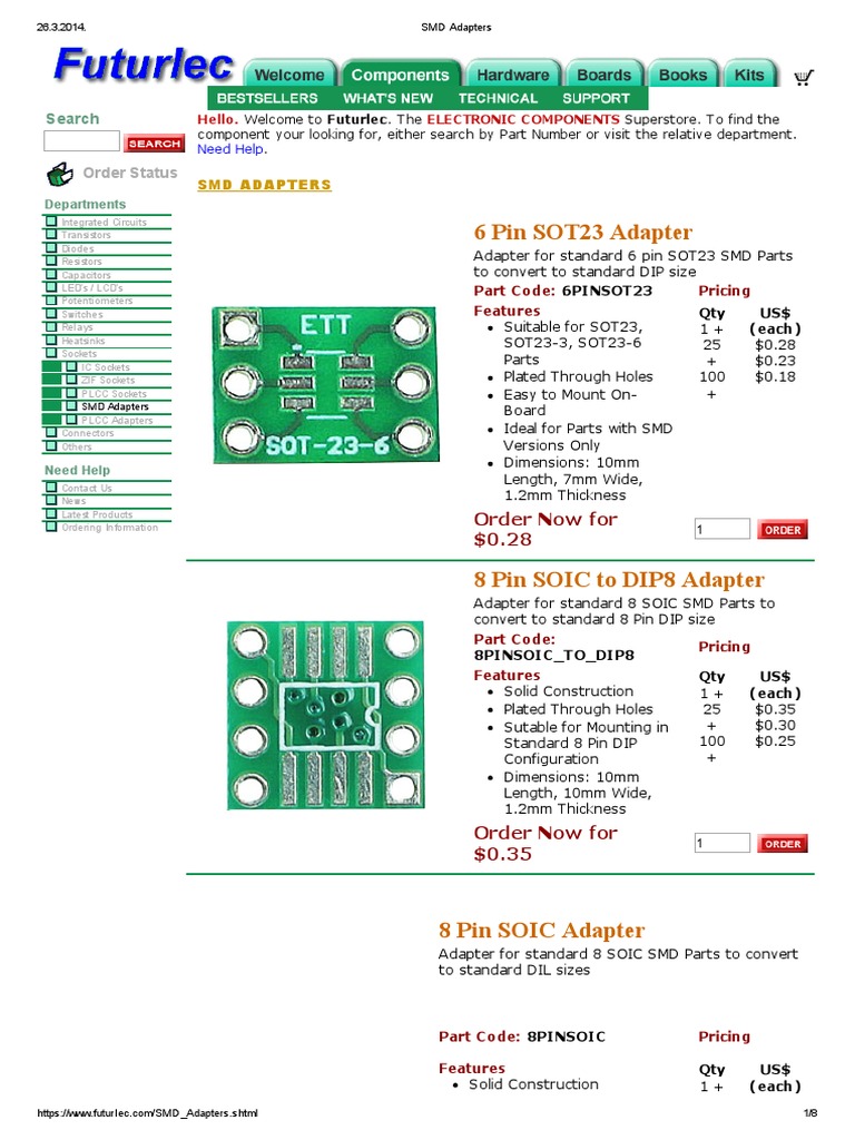 SMD Adapters | PDF | Computer Engineering | Electrical Engineering
