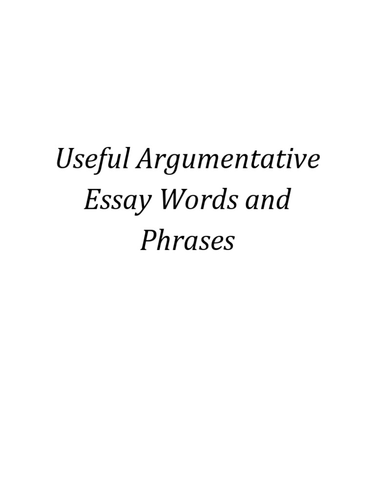 Examples of Argumentative Language | PDF | Argument | Paragraph