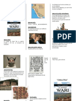 Triptico Cultura Wari | PDF | Religión y espiritualidad | Historia