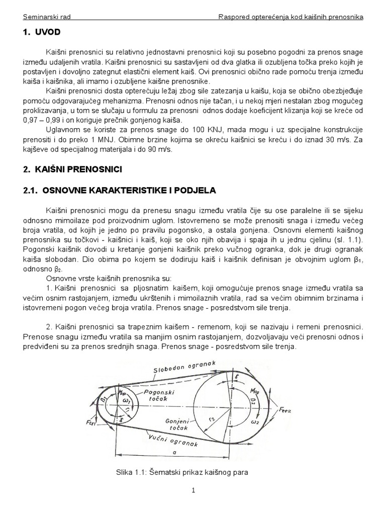 Kaišni Prenosnici | PDF