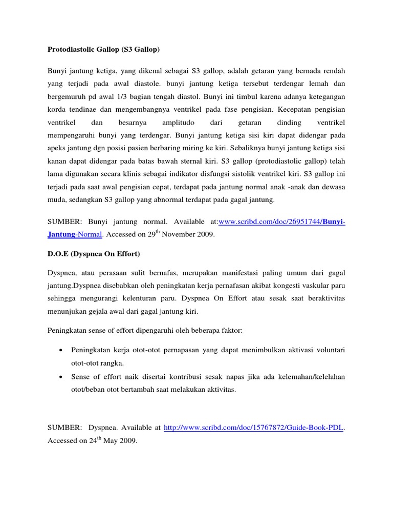 Bunyi Jantung Ketiga (S3 Gallop) | PDF