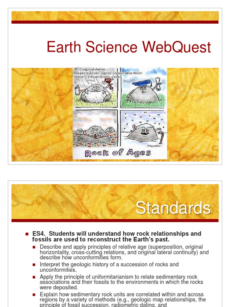 Earth Science Webquest | Download Free PDF | Geology | Stratigraphy