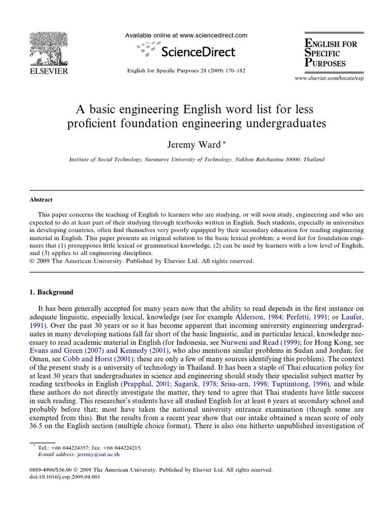 A Basic Engineering Word List | PDF | Yield (Engineering) | Engineering