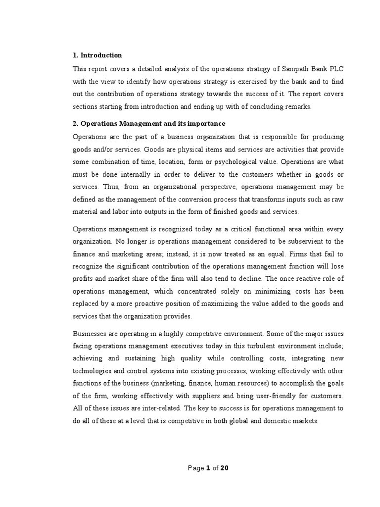 Operations Management MBA Assignment | PDF | Strategic Management ...