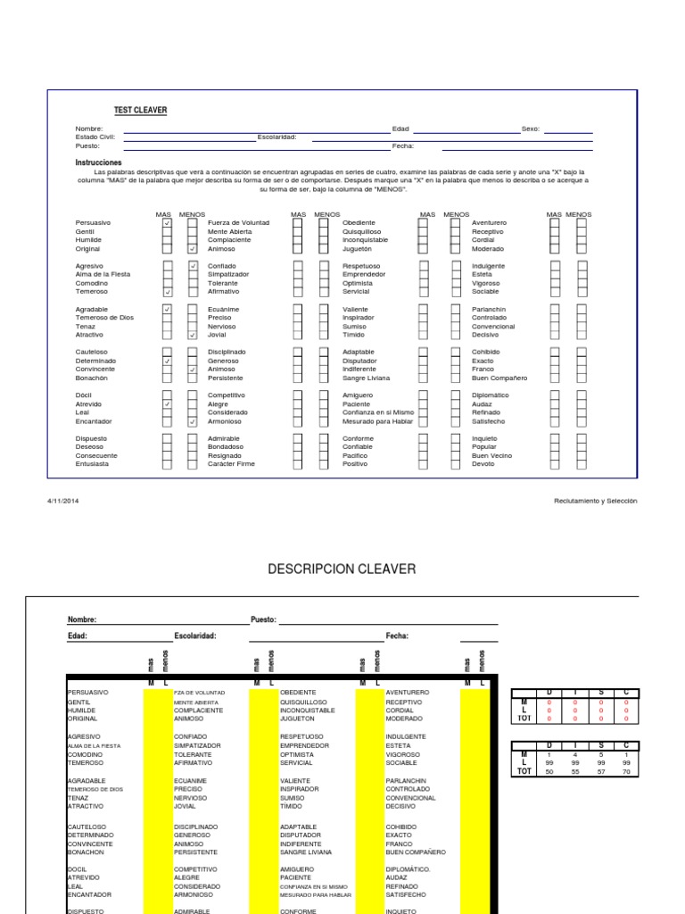 Cleaver Test | PDF | Toma de decisiones | Creatividad