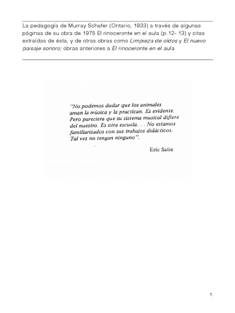 Pedagogia Murray Schafer PDF | PDF