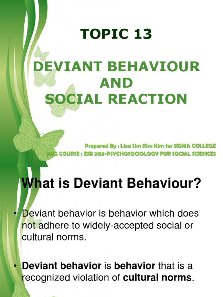 Topic 13 Pss 4 PPG | PDF | Deviance (Sociology) | Social Psychology