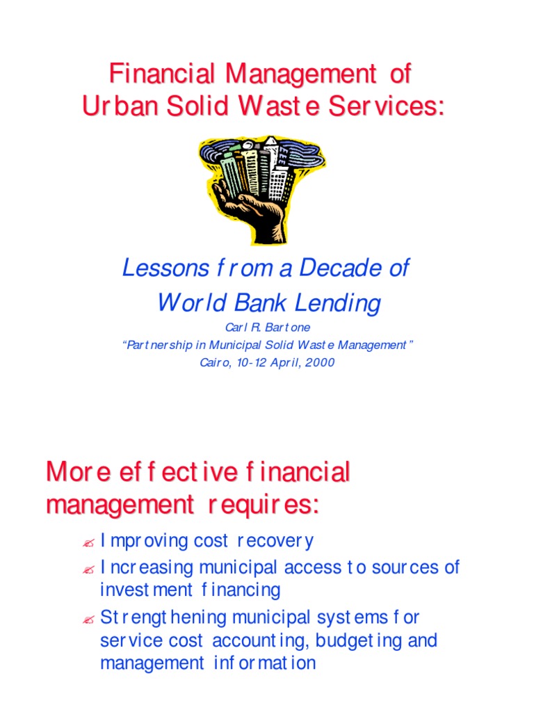 Financial Strategies for Urban Waste Management | PDF | Landfill ...