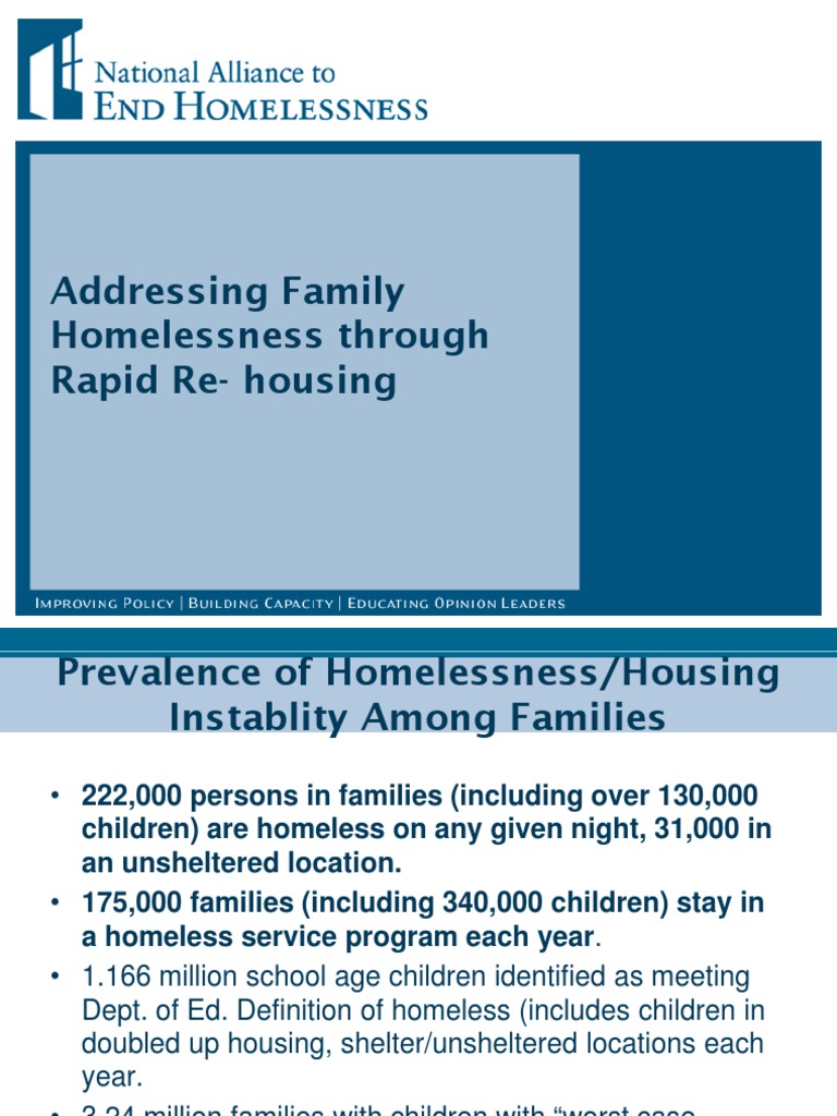 NAEH - Rapid Re-Housing Presentation | PDF | Homelessness | Poverty