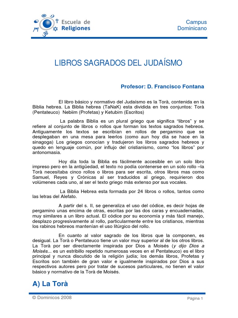 Los Libros Sagrados Del Judaismo | Descargar gratis PDF | Talmud | Judaísmo