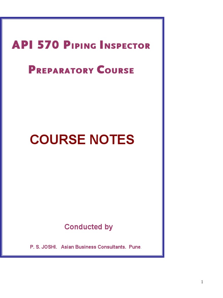 API 570 - Course Notes | PDF | Fatigue (Material) | Corrosion