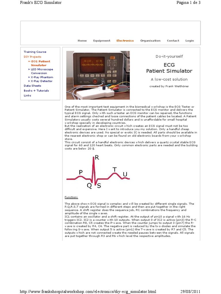 ECG Patient Simulator: Training Course | PDF | Electrocardiography ...