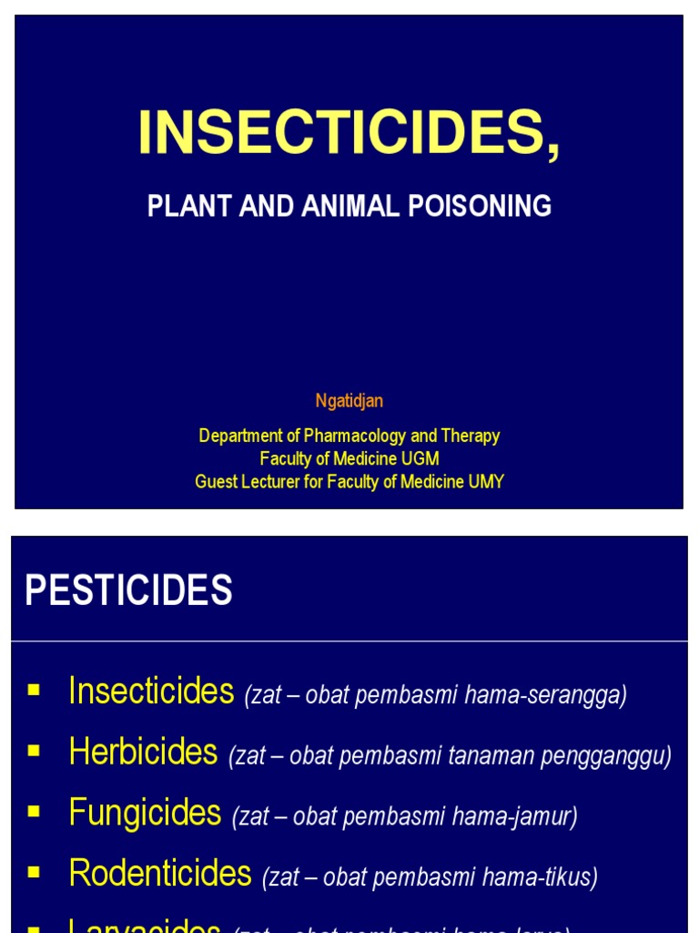 Insecticides,: Plant and Animal Poisoning | PDF | Acetylcholine ...