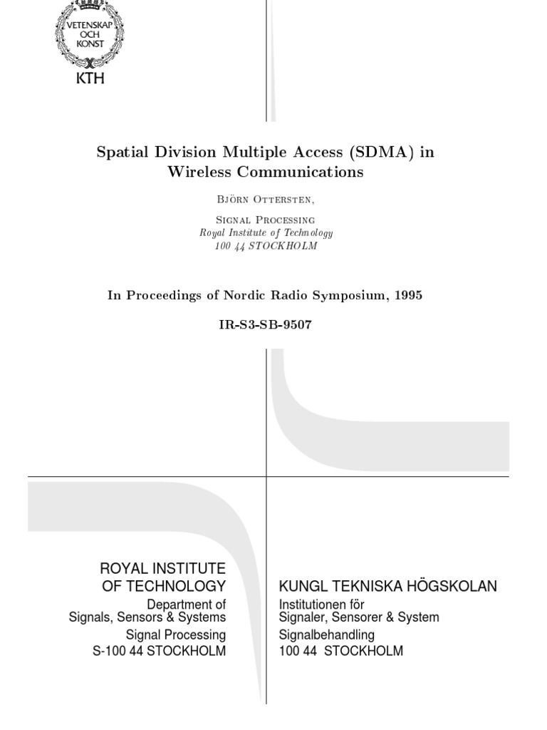 Spatial Division Multiple Access (SDMA) in Wireless Communications ...