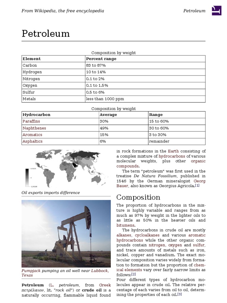 Introduction of Petroleum & Crude Oil | PDF | West Texas Intermediate ...