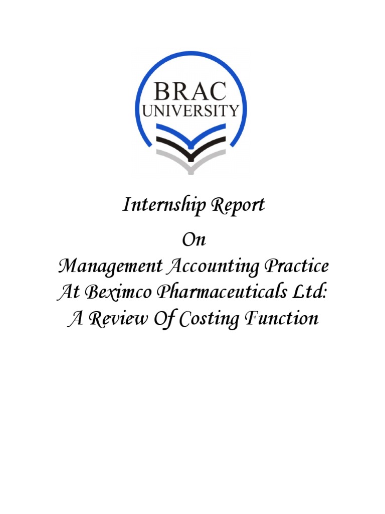 Internship Report | PDF | Management Accounting | Cost Accounting