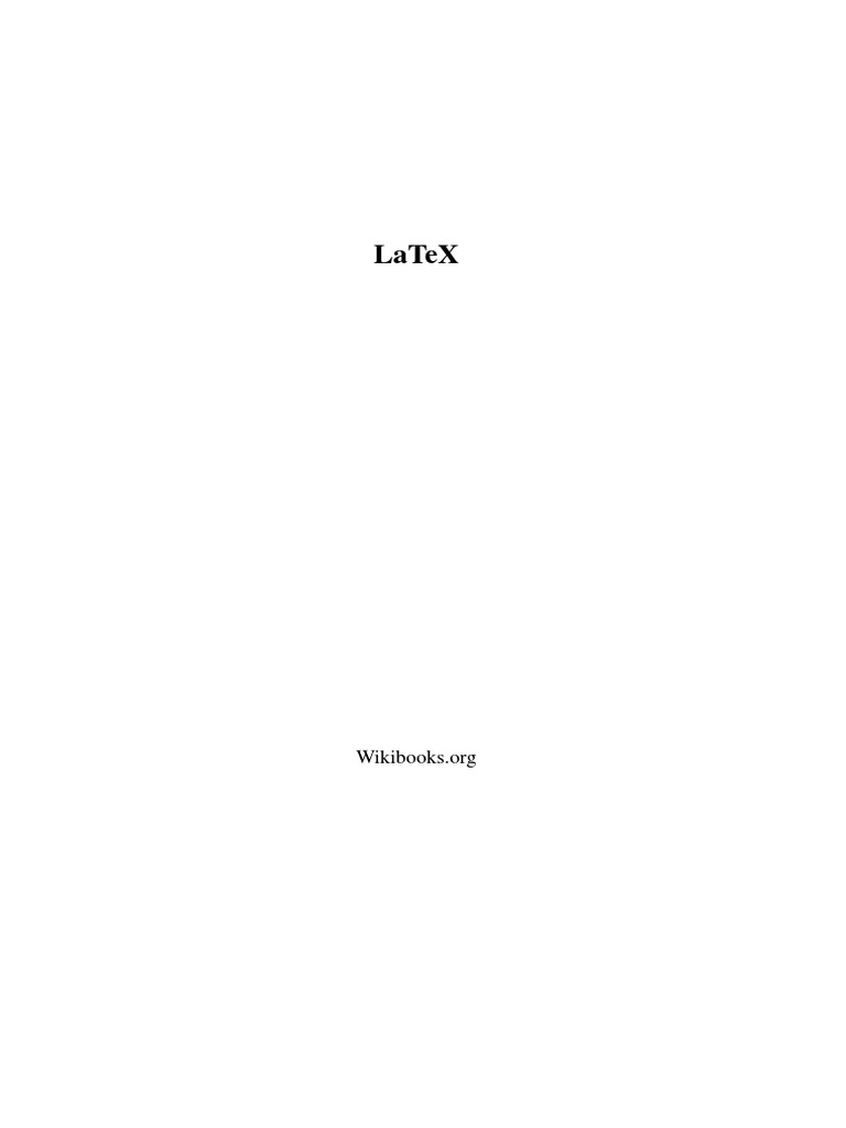LaTeX Manual Iniciante | PDF | Te X | Digital Technology