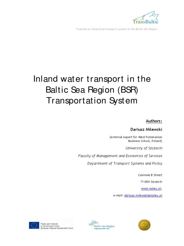 Inland Transport in The BSR Transport System | PDF | Port | Transport