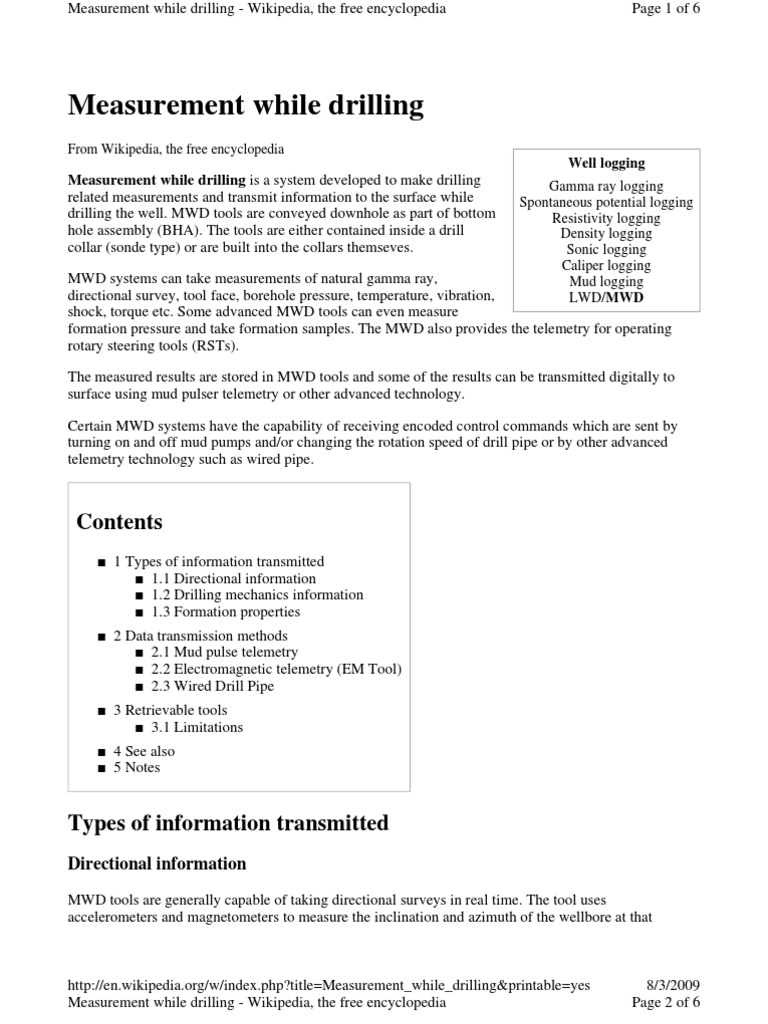 Measurement While Drilling | PDF | Geotechnical Engineering | Nature