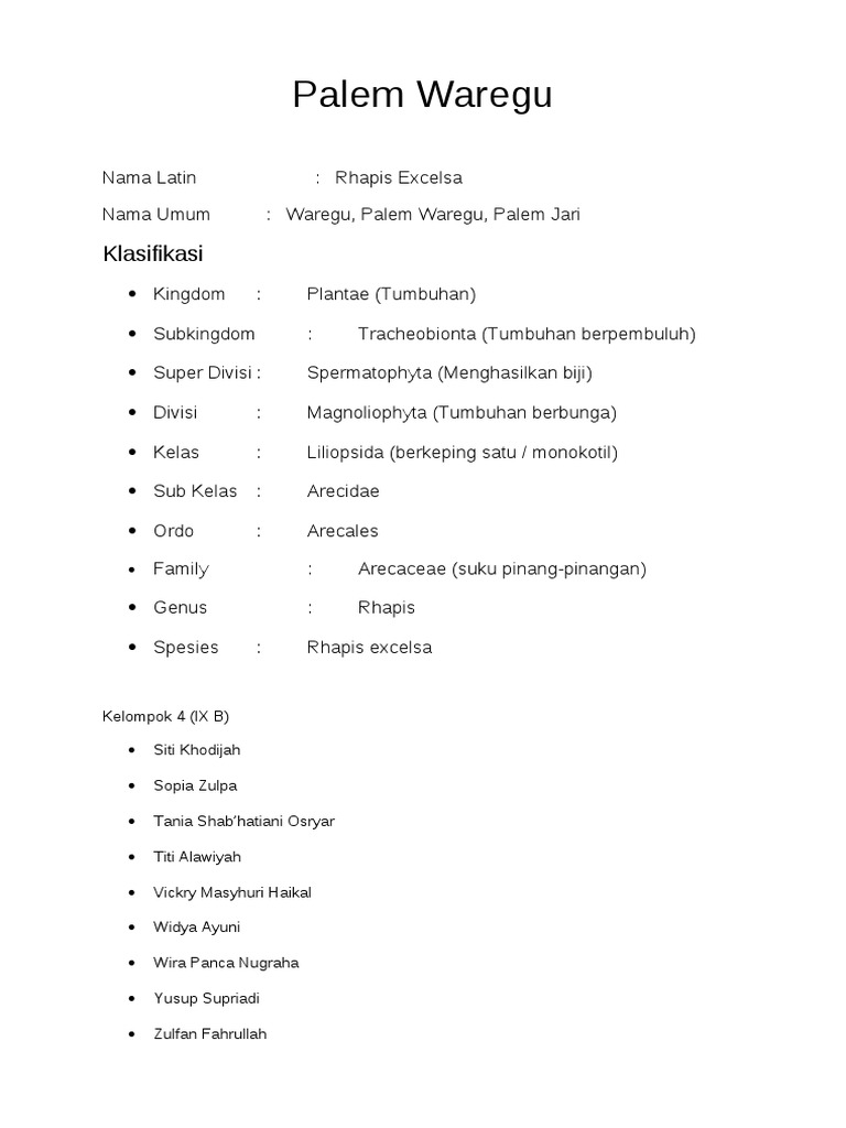 Palem Waregu | PDF | Griya & Taman