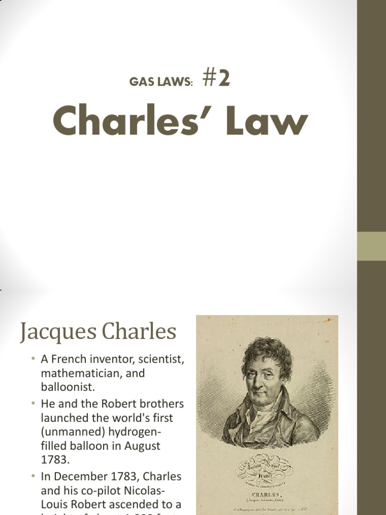 Overview of Charles' Law | PDF