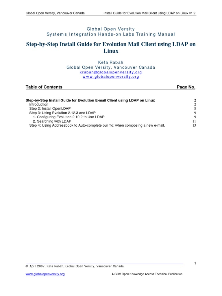 Step-by-Step Install Guide For Evolution Mail Client With Addressbook ...