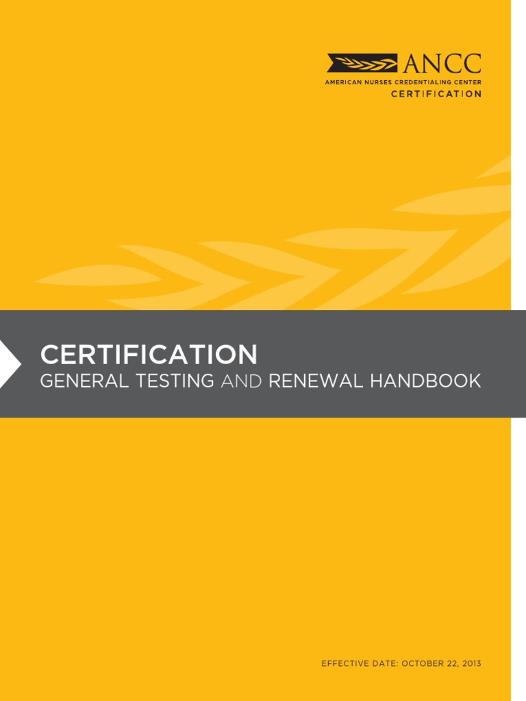 ANCC GeneralTestingHandbook | PDF | Professional Certification | Test ...