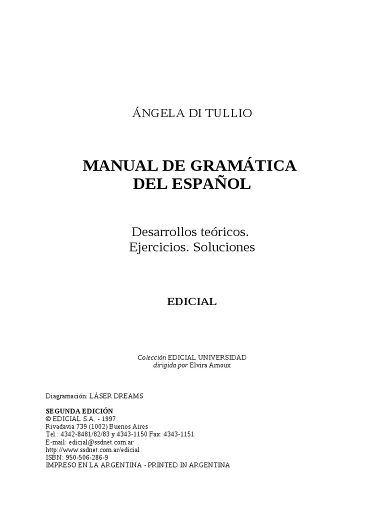 Manual de Gramatica Del Espanol | PDF | Ortografía | Lingüística