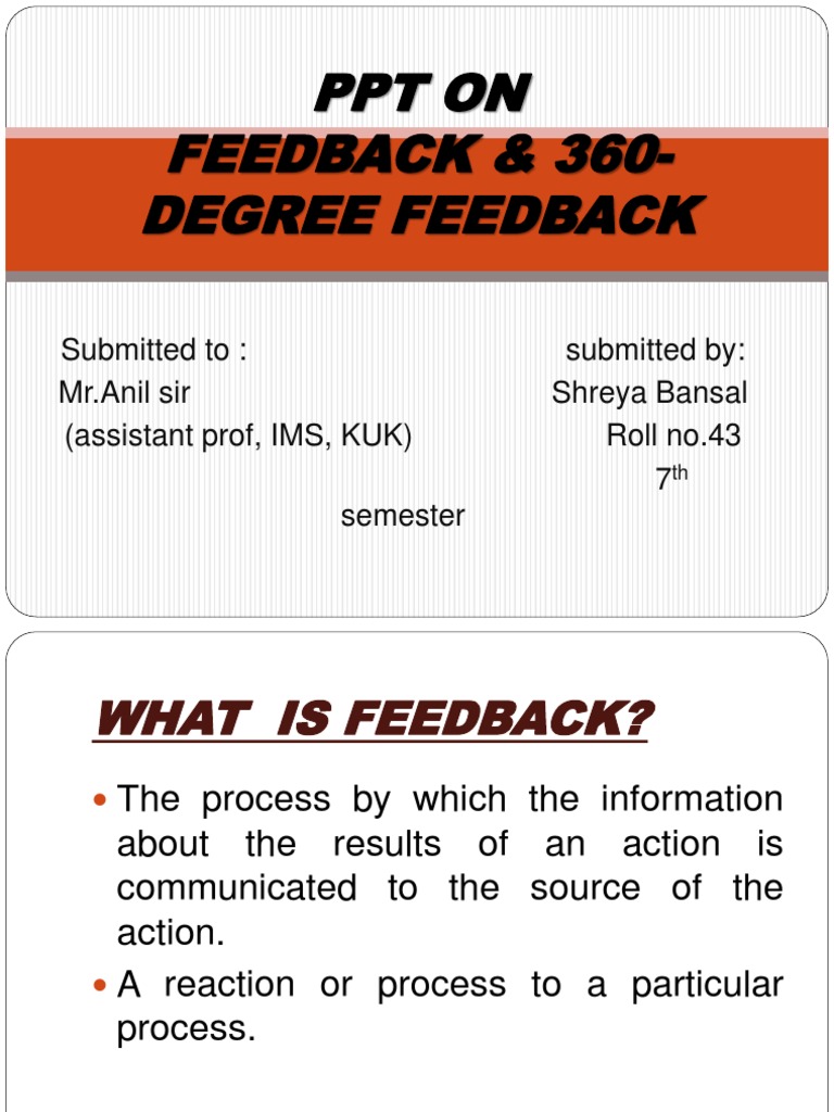 On Feedback | PDF | Feedback | Behavior