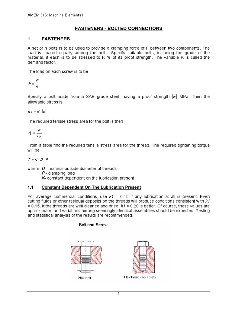 MDESIGN Fasteners Bolts | PDF | Screw | Building Engineering