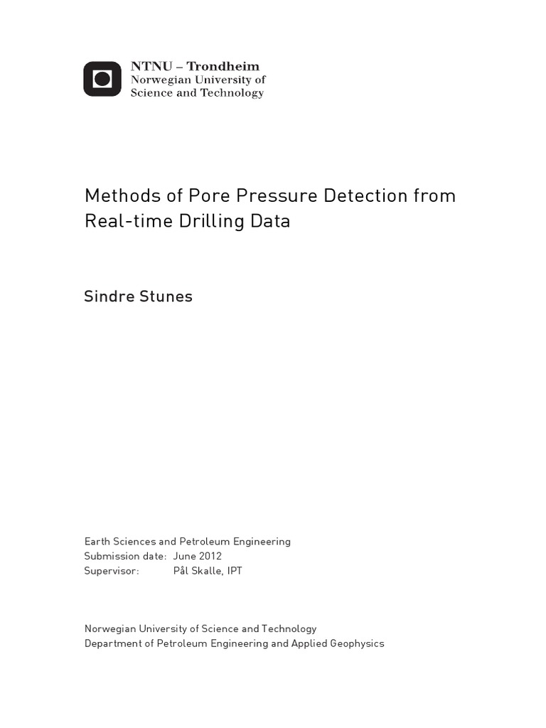 Methods of Pore Pressure Detection | PDF | Porosity | Pressure