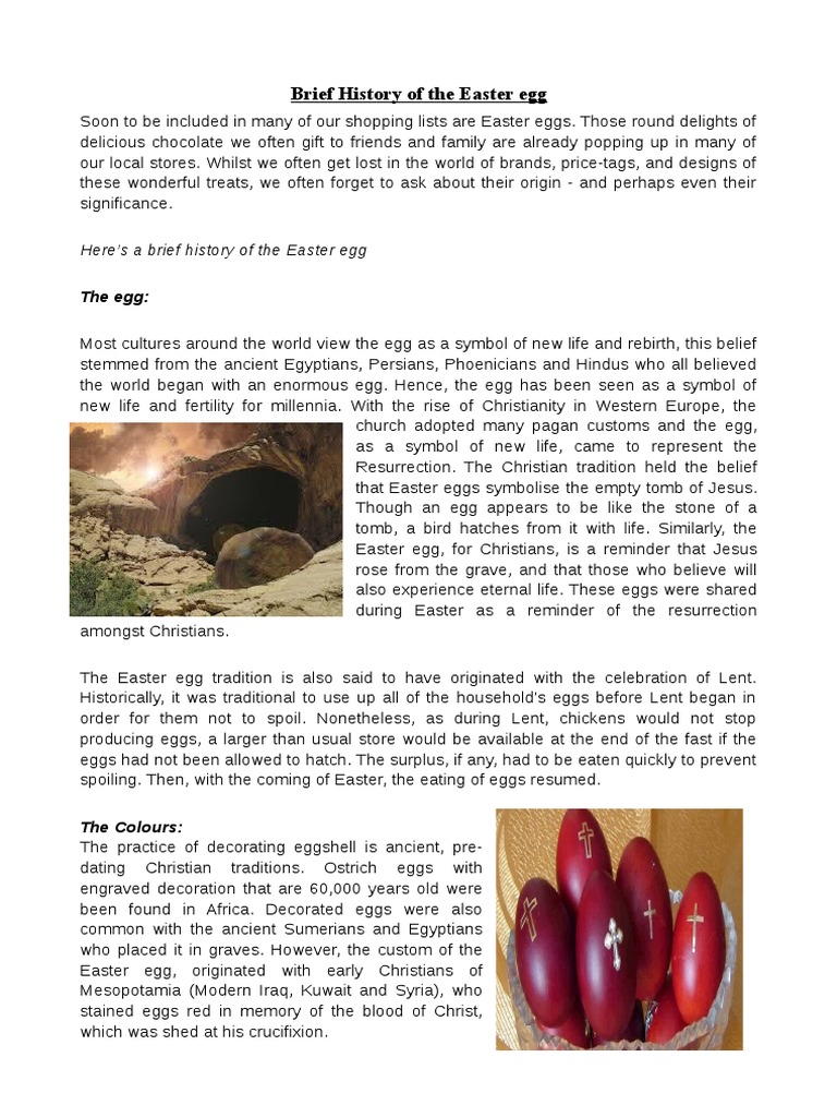 Brief History of The Easter Egg | PDF | Easter Egg | Easter