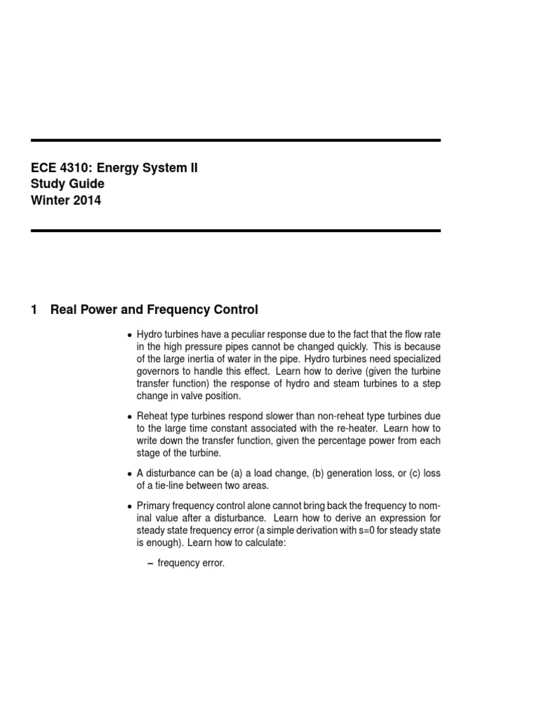 ECE 4310: Energy System II Study Guide Winter 2014: - Frequency Error ... ECE 4310: Energy System II Study Guide Winter 2014: - Frequency Error ...