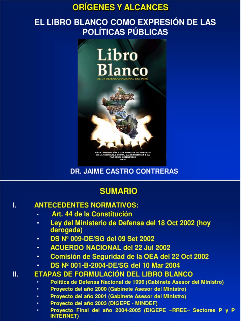 El Libro Blanco y Políticas Públicas | PDF | Perú | Estado (política)