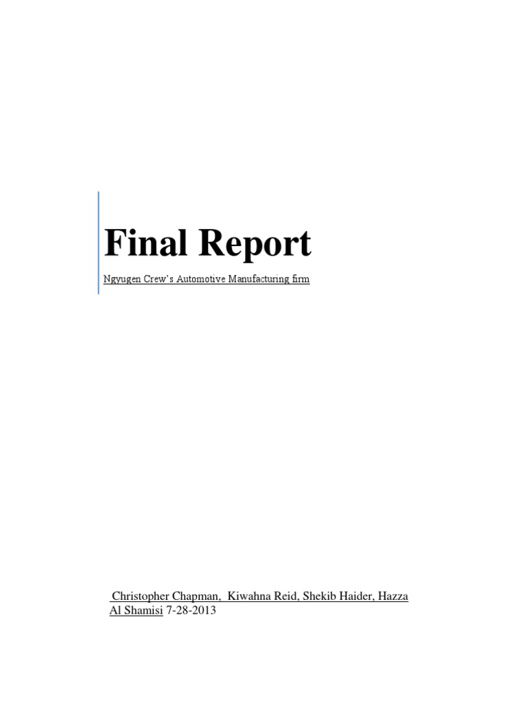 Final Report Final Version | PDF | Strategic Management | Turnover ...