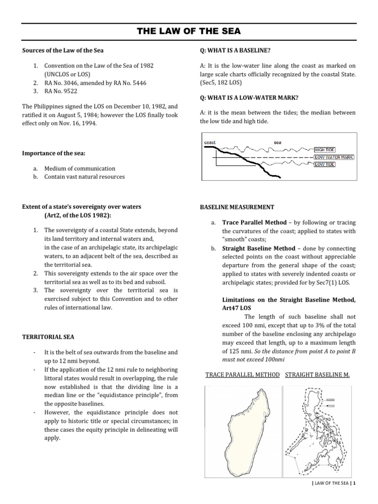 UN Law of the Sea Overview | PDF | Territorial Waters | United Nations ...