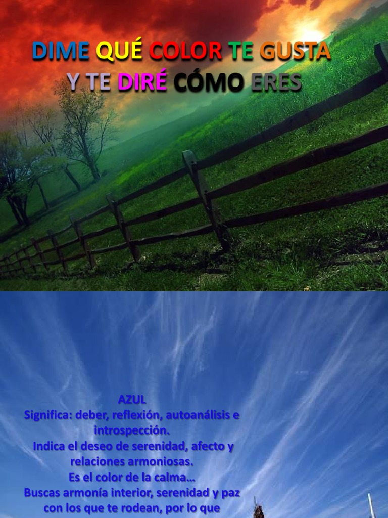Dime Que Color Te Gusta y Te Dire Como Eres | PDF | Egoismo psicologico ...