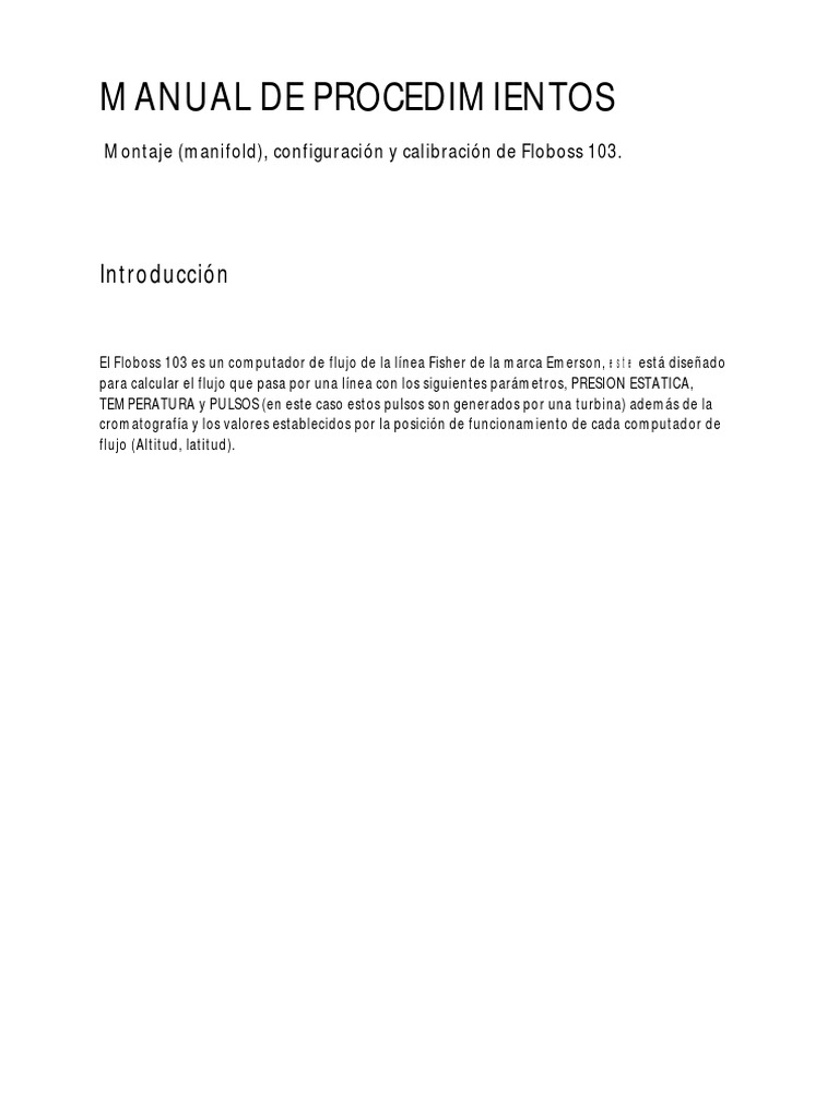 Manual de Procedimientos - Floboss 103 | PDF | Point and Click | Informática