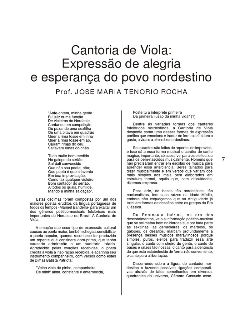 Cantoria De Viola Pdf Guitarras Instrumentos De Corda