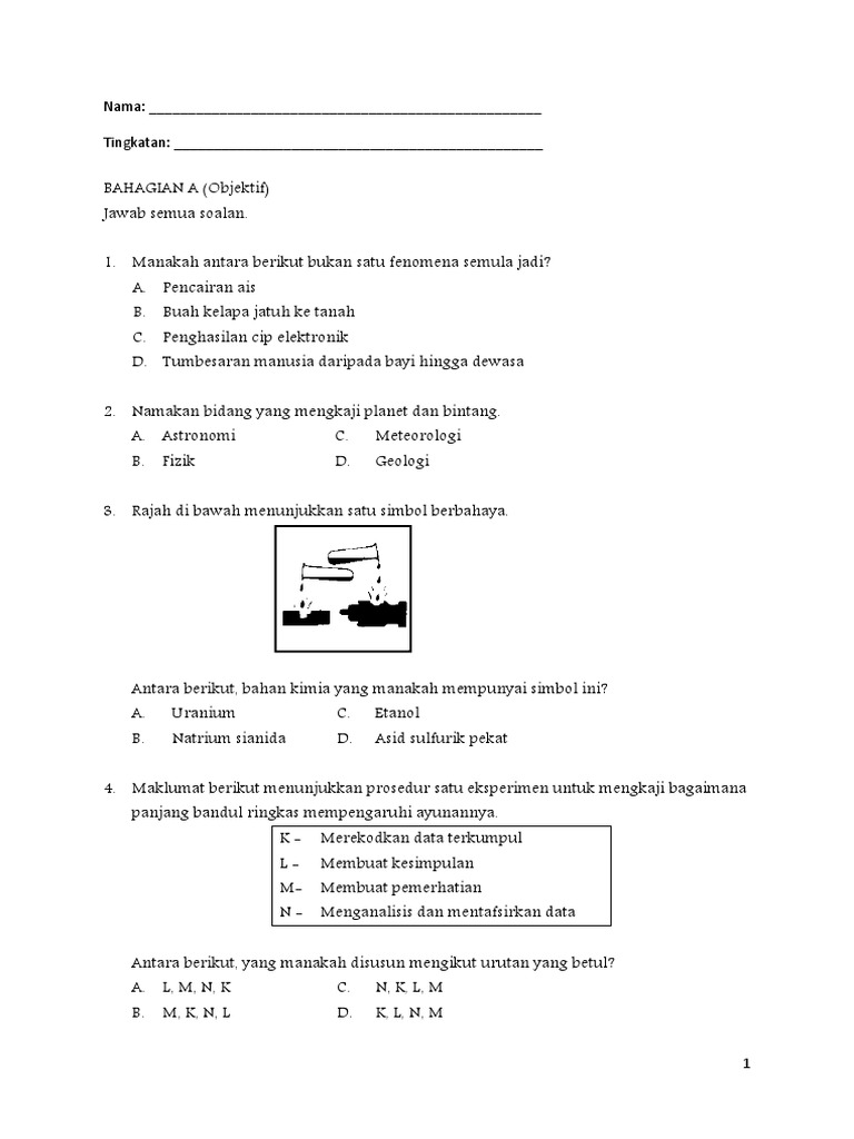 Latihan Integer Tingkatan 1 Latihan Sains Tingkatan 3 Bab 1 Latihan Riset - EmriDev