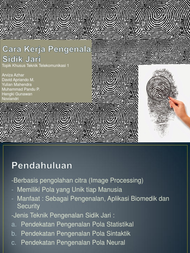 Pengenalan Pola Sidik Jari | PDF
