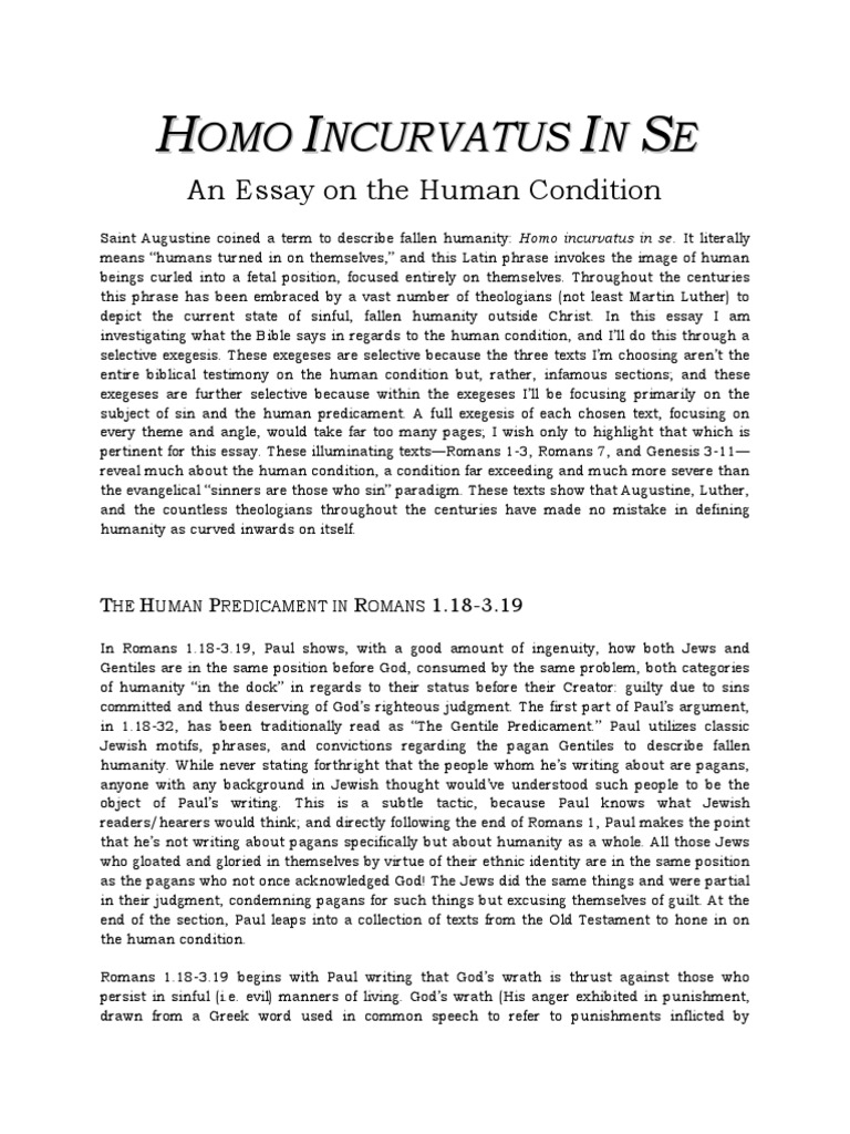 The Human Predicament | Download Free PDF | Adam And Eve | Epistle To ...