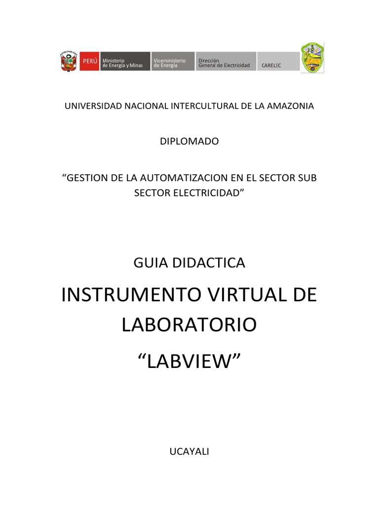 Guía Básica de Laboratorio Virtual en Labview | PDF | Puerta lógica ...
