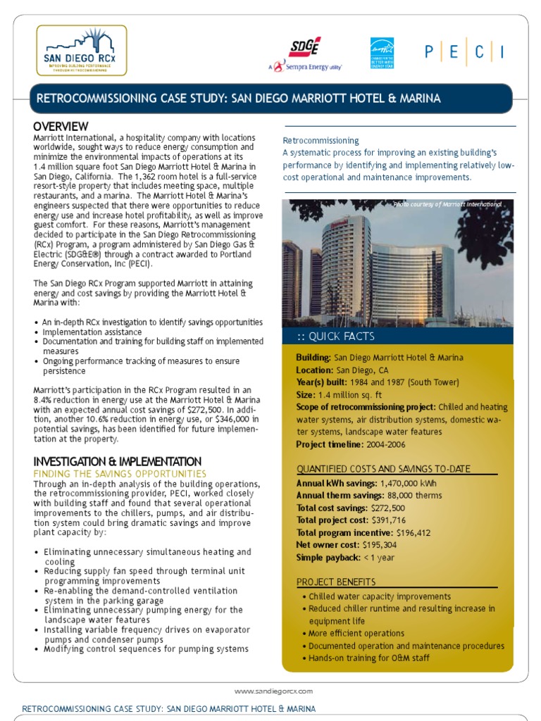 Retrocommissioning Case Study: San Diego Marriott Hotel & Marina ...