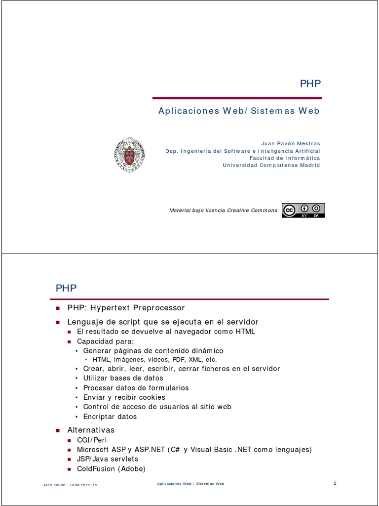Ejemplos PHP | PDF | Php | Servidor web